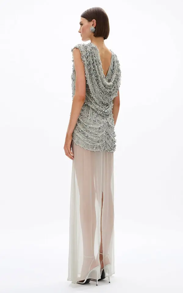 Rachel Gilbert Anika Beaded Gown