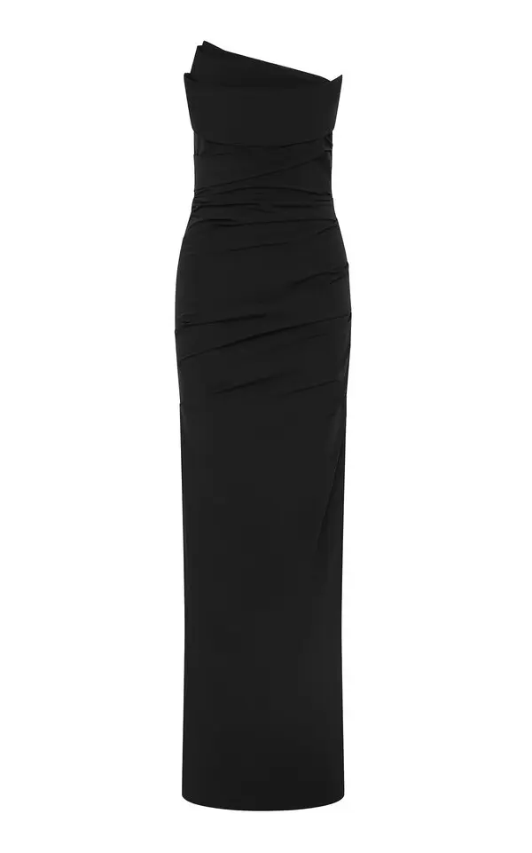Rachel Gilbert Salma Strapless Gown - Black