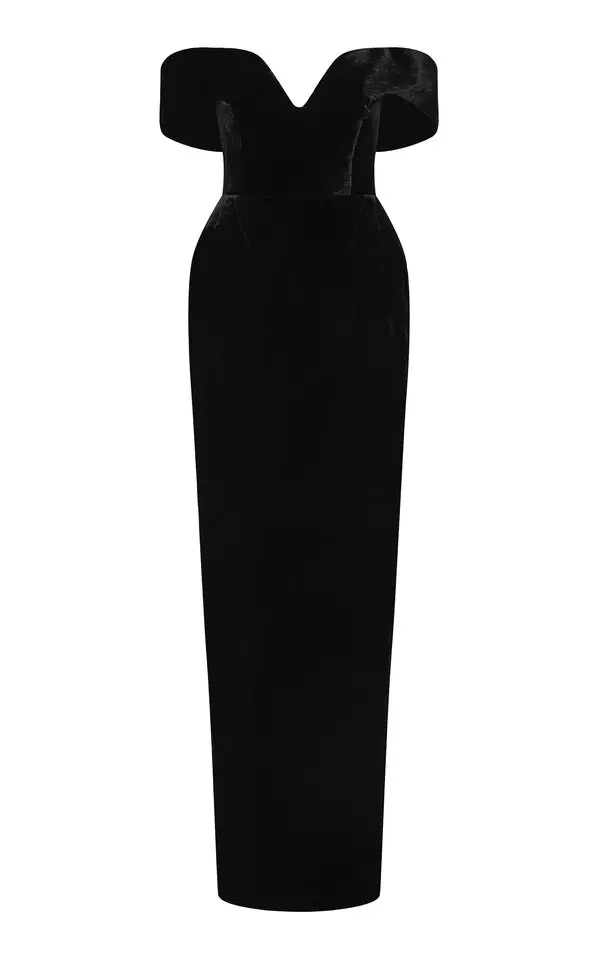 Rachel Gilbert Ryn Silk-blend Gown - Black
