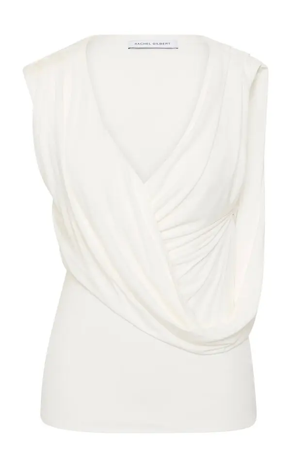 Rachel Gilbert Kingston Draped Top - Ivory