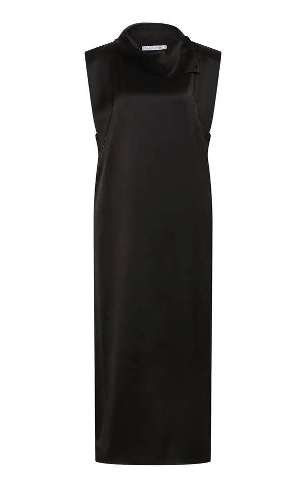 Rachel Gilbert Leeta Draped Midi Dress - Black