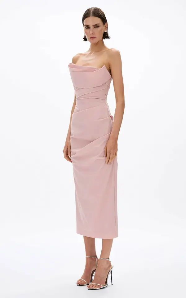 Rachel Gilbert Salma Strapless Midi Dress