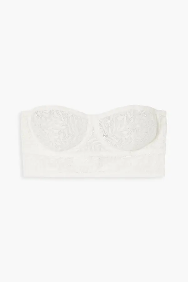 Else Acacia Strapless Lace Balconette Bra - Off-white