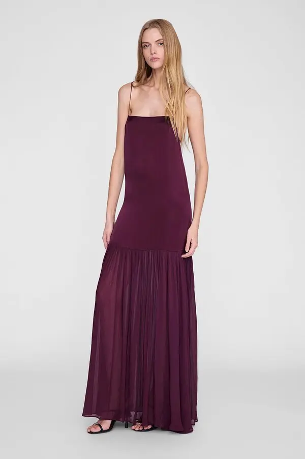 ANINE BING Clementine Maxi Dress - Fig