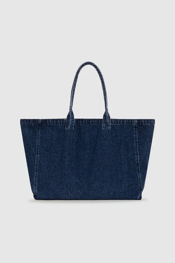 ANINE BING Leo Denim Tote - Ink Blue