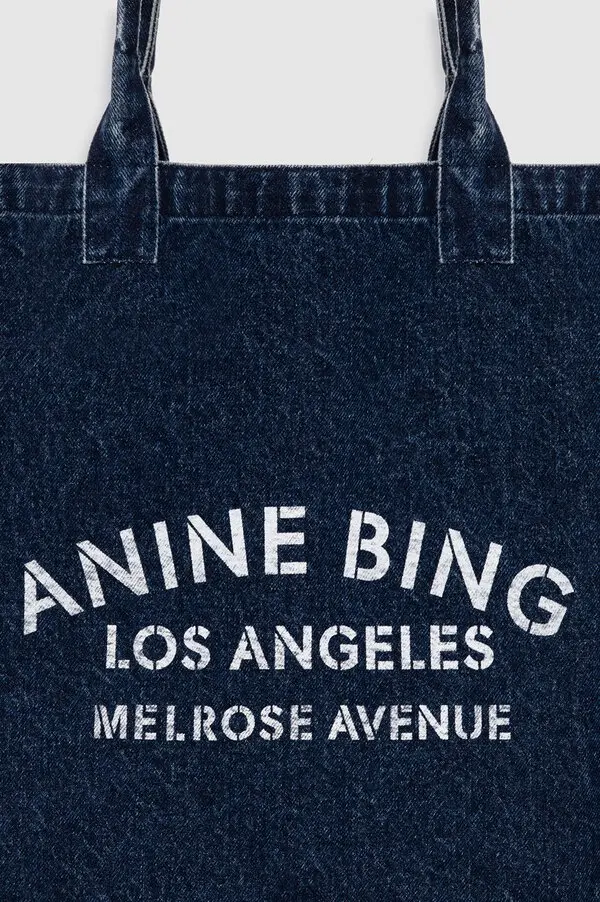ANINE BING Leo Denim Tote - Ink Blue