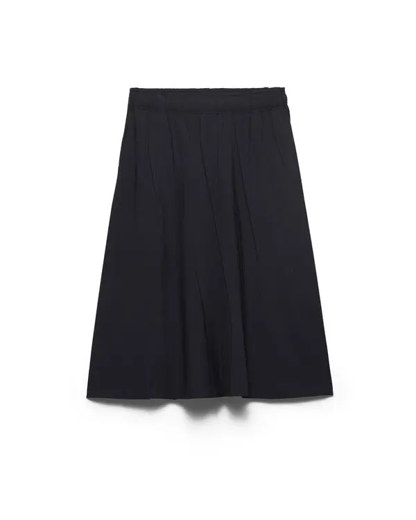 Prada Light Wool Midi Skirt - Blue
