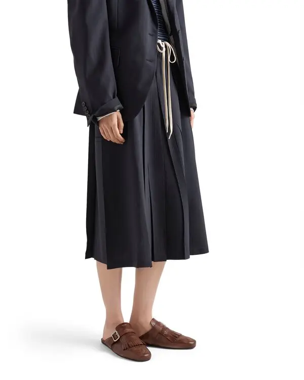 Prada Light Wool Midi Skirt