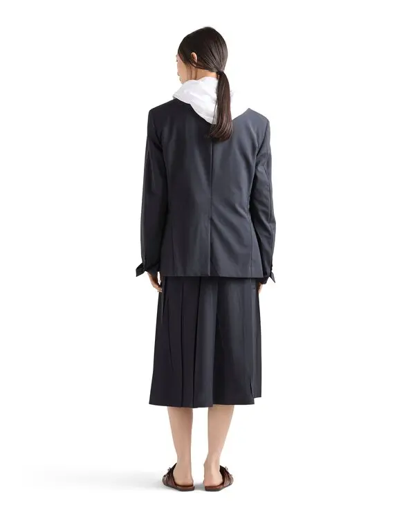 Prada Light Wool Midi Skirt