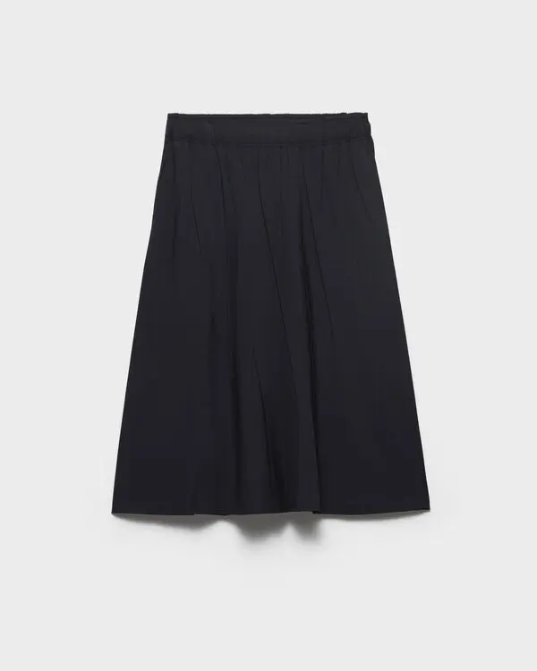 Prada Light Wool Midi-skirt - Navy