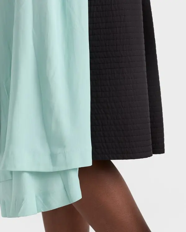 Prada Rush Stitch Fabric Patchwork Skirt