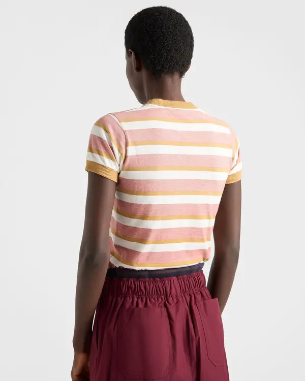 Prada Bayadere Stripe Jersey T-shirt