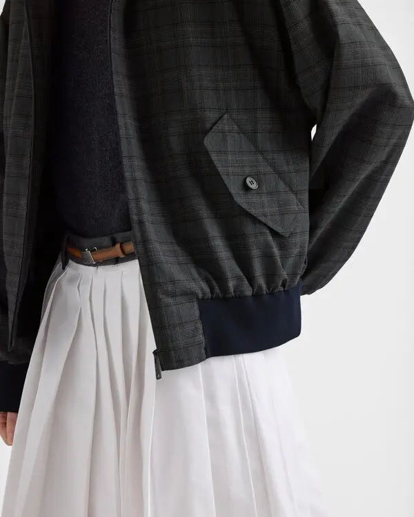 Prada Prince Of Wales Checked Wool Jacket
