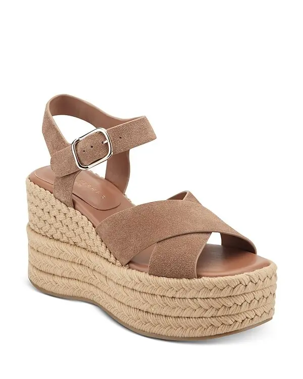 MARC FISHER LTD. Pasion Espadrille Platform Sandals - Medium Natural