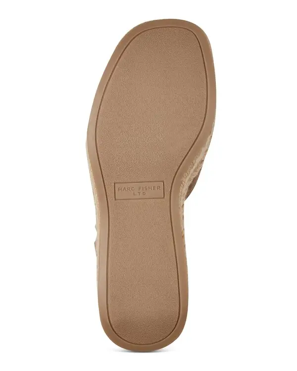 MARC FISHER LTD. Pasion Espadrille Platform Sandals - Medium Natural