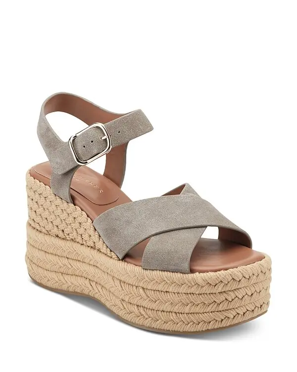 MARC FISHER LTD. Pasion Espadrille Platform Sandals - Taupe