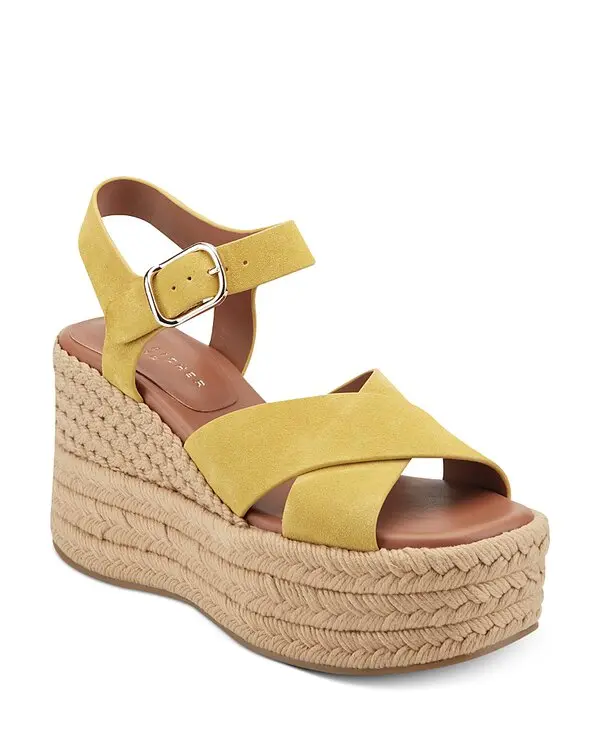 MARC FISHER LTD. Pasion Espadrille Platform Sandals - Yellow