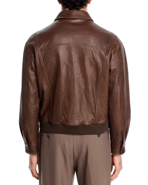 FRAME Leather Bomber Jacket