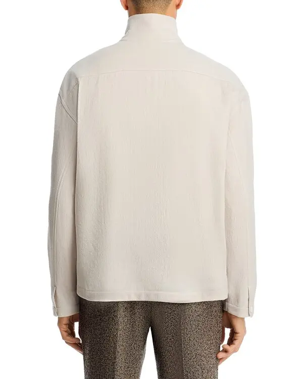 FRAME Quarter Zip Wool Sweater - Light Taupe