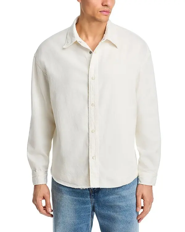 FRAME Relaxed Fit Denim Shirt - Off White