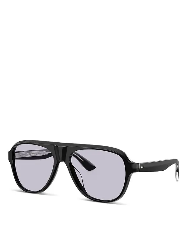 Oliver Spencer Paul Newman Aviator Optical Glasses, 54mm - Black