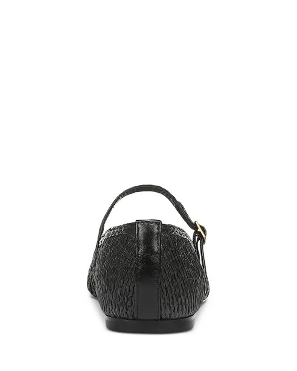 Veronica Beard Ellie Raffia Flats - Black