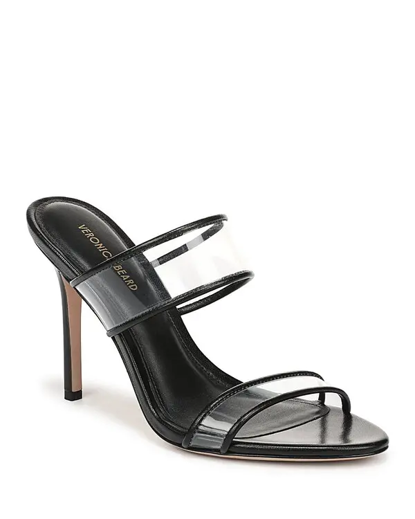 Veronica Beard Asha 95 Dress Sandals - Clear/black
