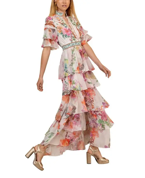 Hale Bob Itzayana Chiffon Maxi Dress