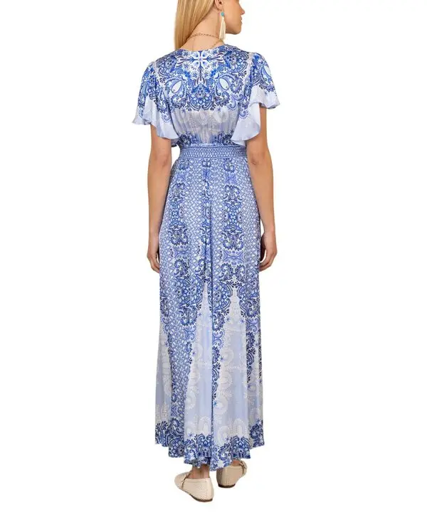 Hale Bob Sandra Charmeuse Maxi Dress - Blue