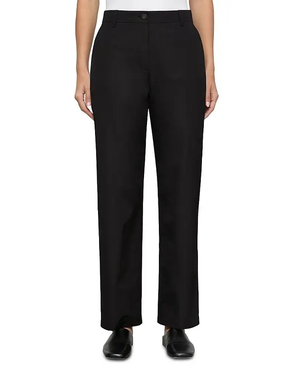 Lafayette 148 New York Kent Barrel Leg Pants - Black