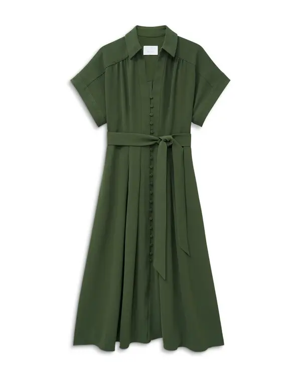 HOBBS LONDON Button-up Collared Midi Dress With Belt