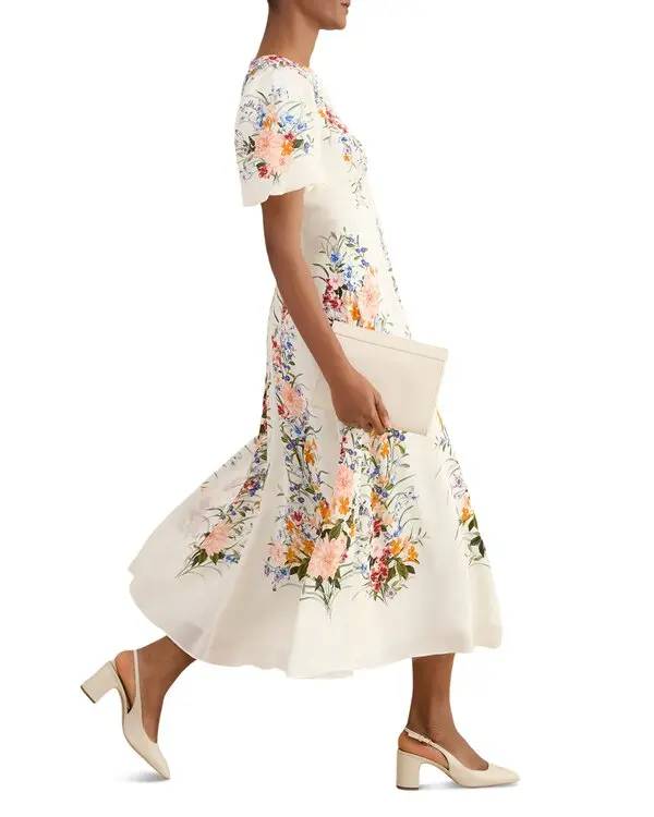 HOBBS LONDON Wisley Silk Midi Dress