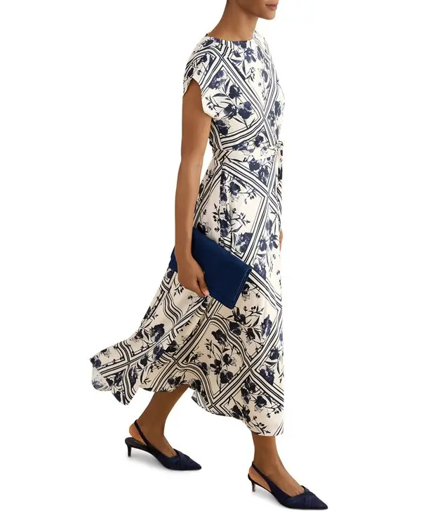 HOBBS LONDON Latimer Printed Midi Dress