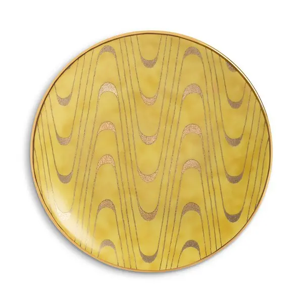 L'Objet Fortuny Apollo Canape Plate, Set Of 4 - Yellow