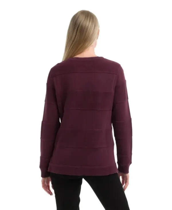 WILT CLOTHING Striped Sweatshirt - Dark Fig