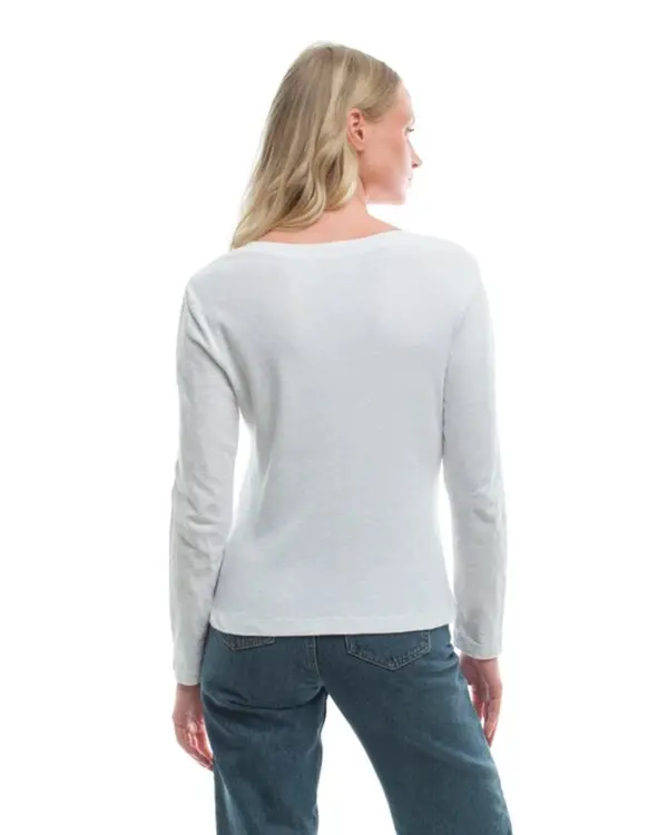 Wilt Slim Deep V Rib Back Tee - White