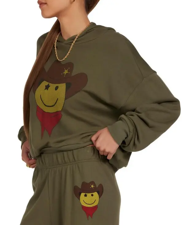 Lauren Moshi Yvette Cowboy Happyface Pullover