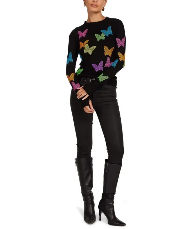Lauren Moshi Mckinley Neon Stud Butterflies Top