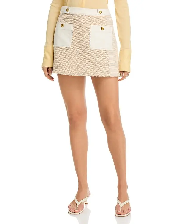 Ramy Brook Gili Skirt With Contrast Pockets - Sandstone