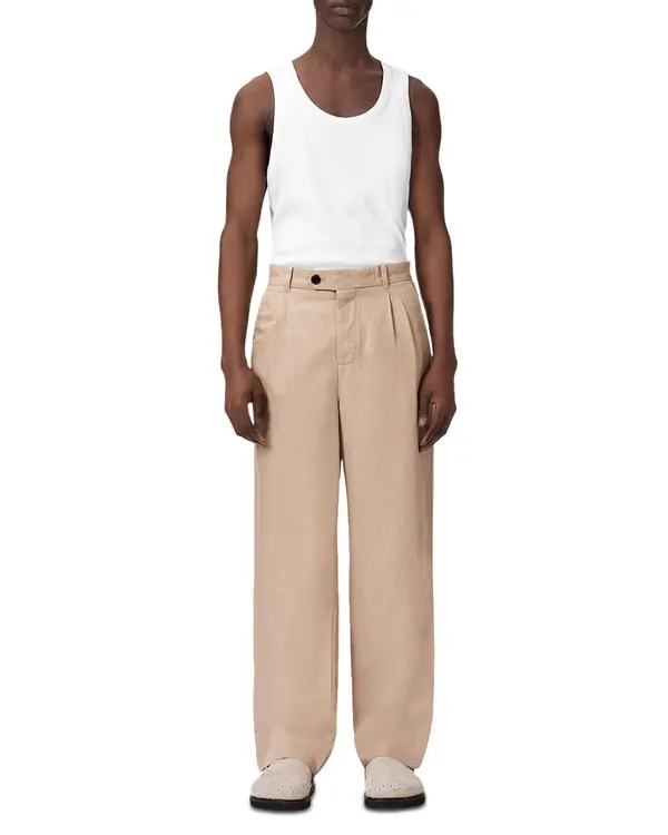 ALLSAINTS Roland Straight Fit Trouser Pants - Nutmeg Brown