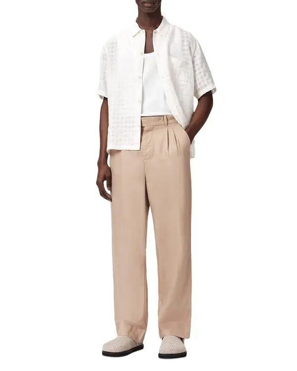 ALLSAINTS Roland Straight Fit Trouser Pants - Nutmeg Brown