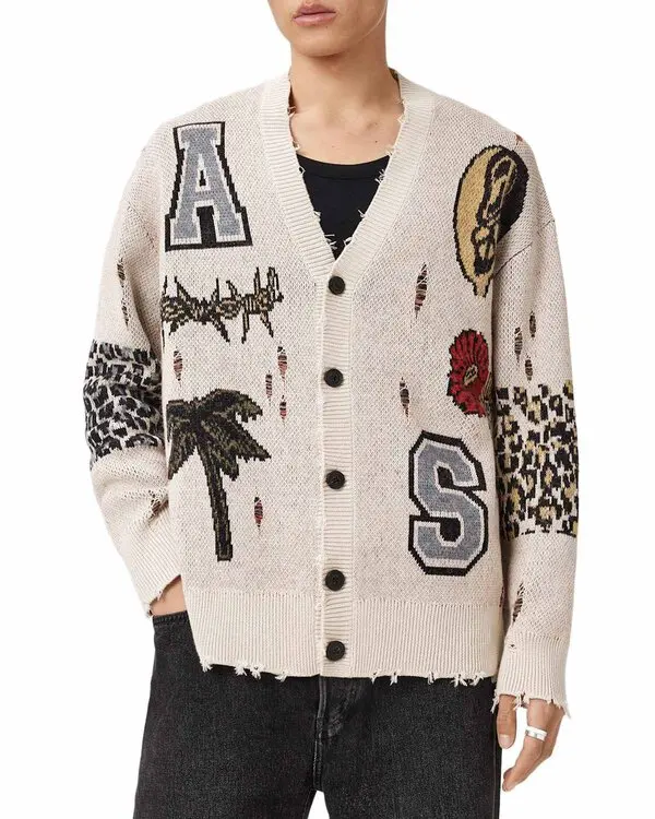 ALLSAINTS Foxx Graphic Cardigan