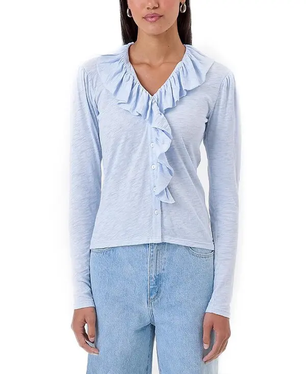 GOLDIE LEWINTER Goldielewinter Ariana Ruffle Shirt - Bluebell