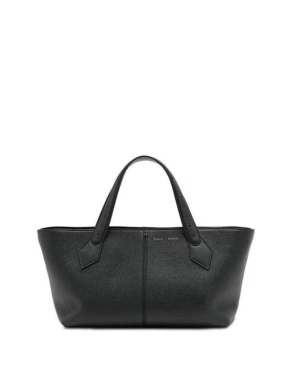 Proenza Schouler East West Chelsea Medium Pebbled Leather Tote Bag - Black