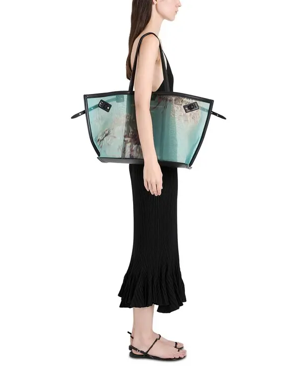 Proenza Schouler Days Carryall Large Printed Tote Bag - Verdigris