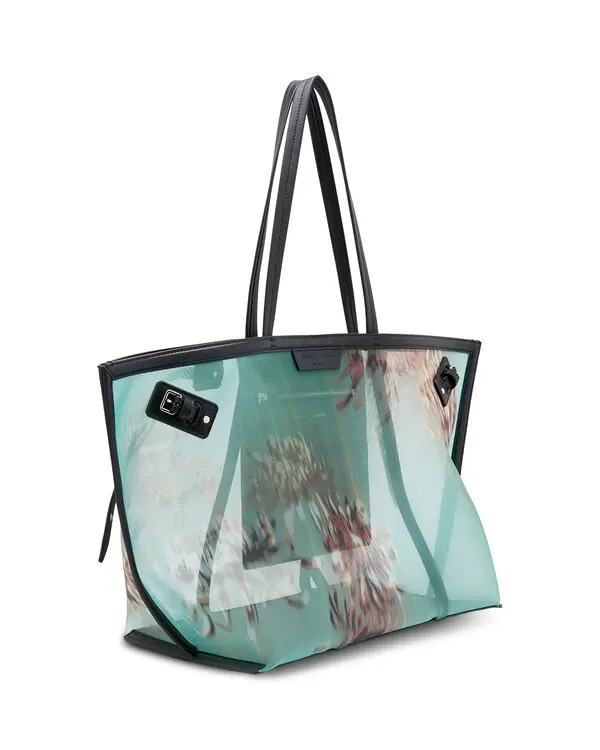 Proenza Schouler Days Carryall Large Printed Tote Bag - Verdigris