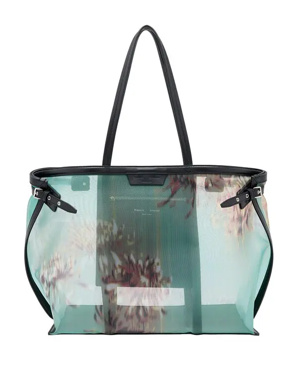 Proenza Schouler Days Carryall Large Printed Tote Bag - Verdigris