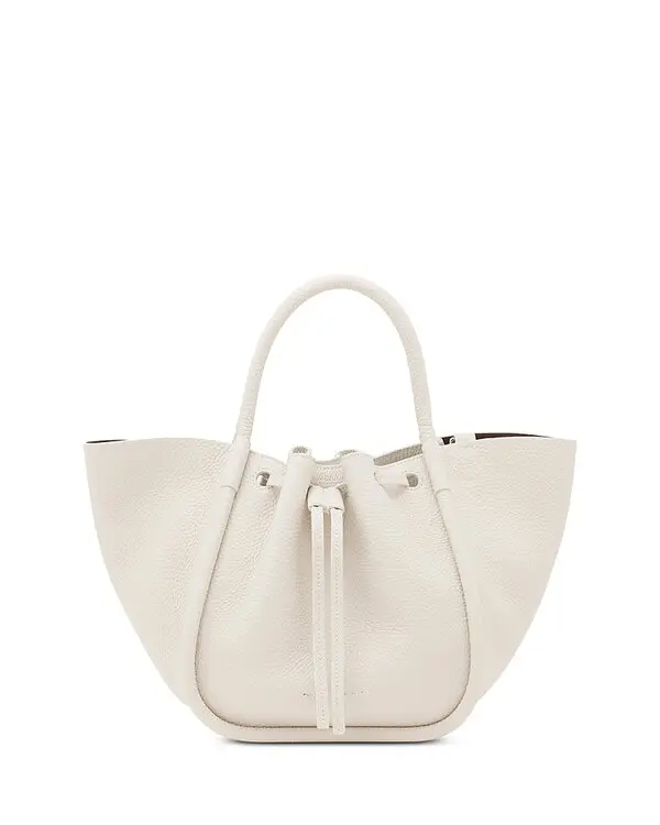 Proenza Schouler Small Ruched Leather Tote Bag - Ecru