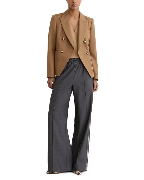 REISS Double Breasted Blazer - Camel