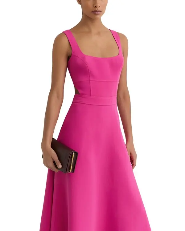 REISS Dina Midi Dress - Raspberry